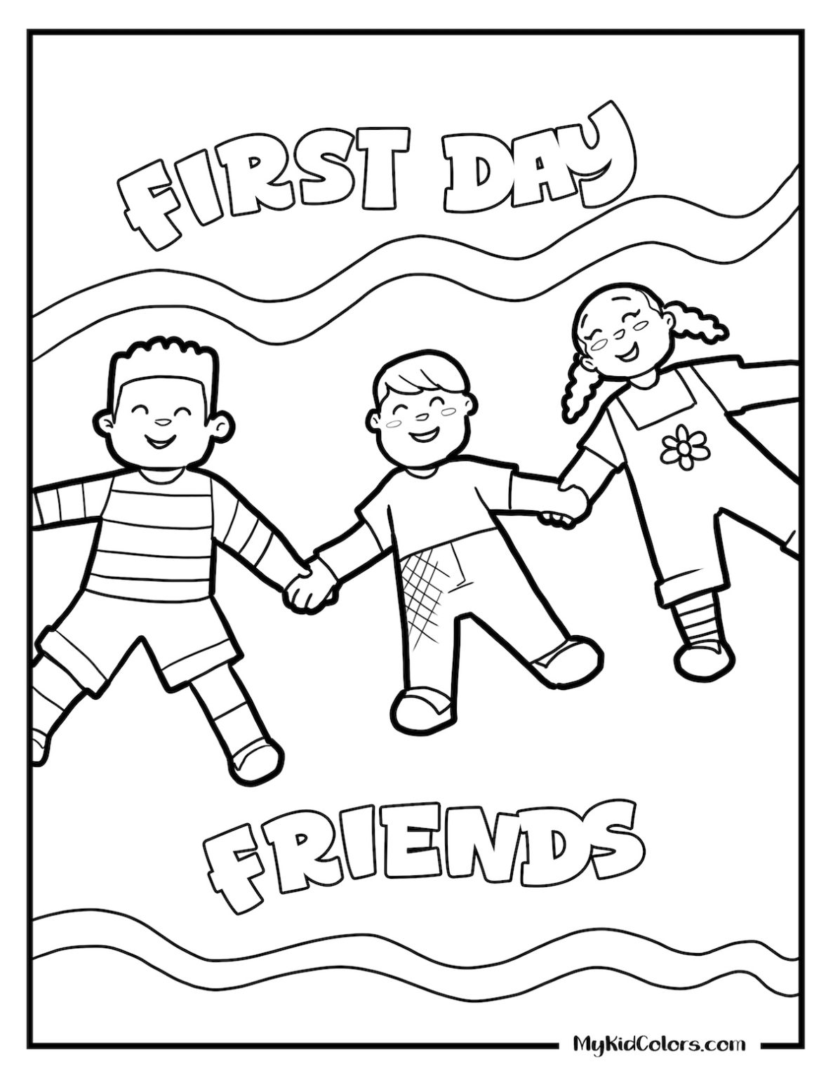 15 Free First Day Of School Coloring Pages