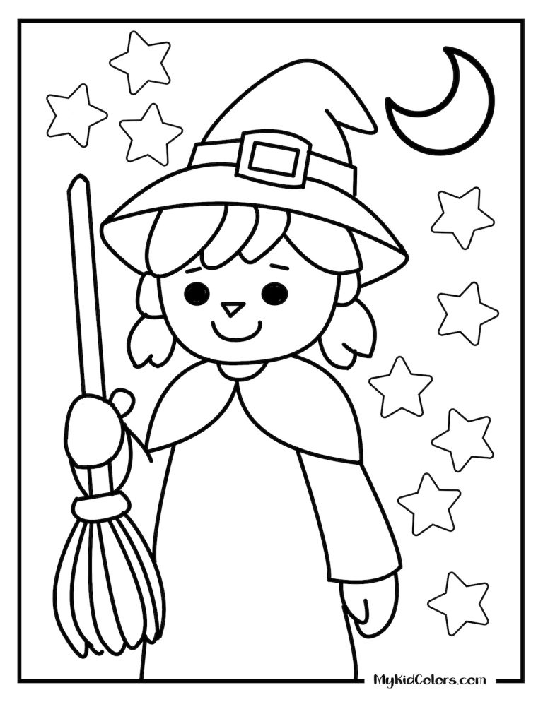 15 Free Cute Halloween Coloring Pages for Kids and Families