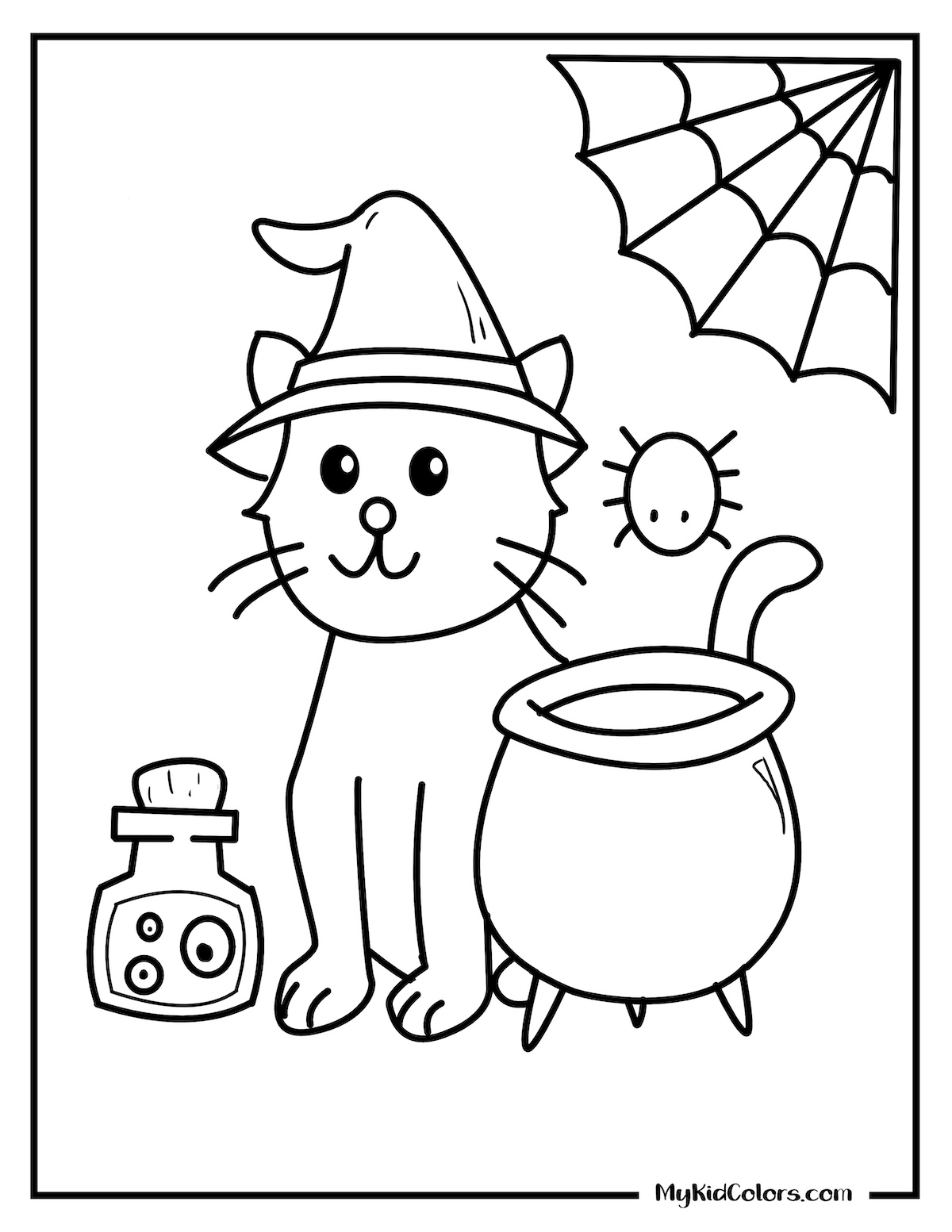15 Free Cute Halloween Coloring Pages for Kids and Families
