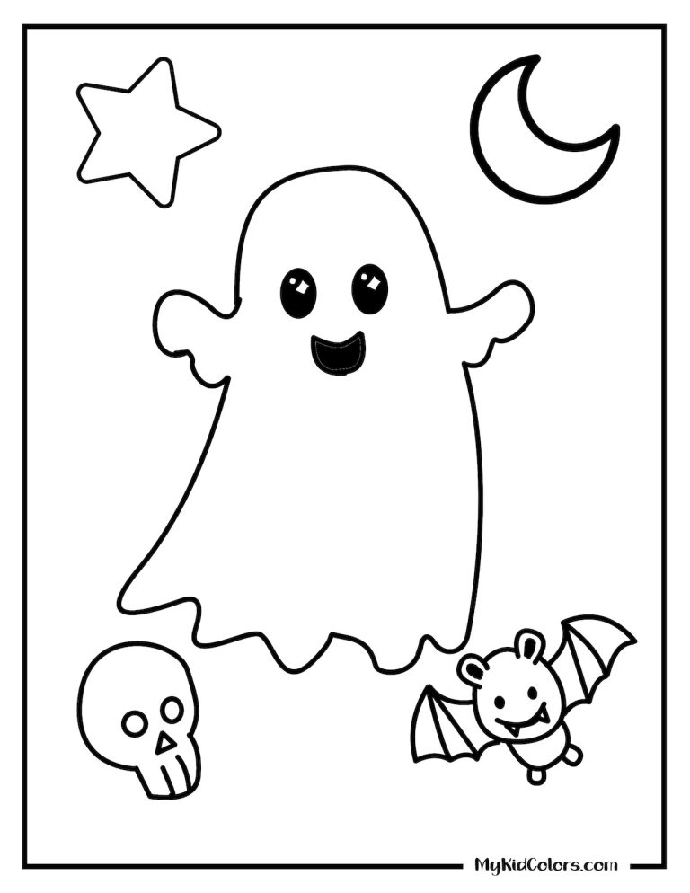 15 Free Cute Halloween Coloring Pages for Kids and Families