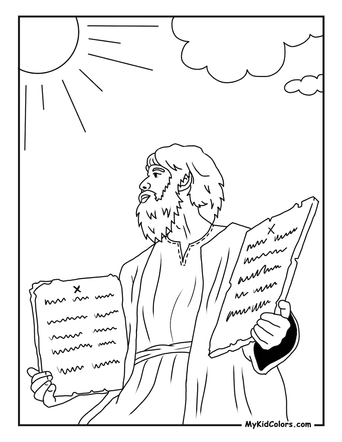 15 Ten Commandments Coloring Pages | Free Bible Printables for Kids