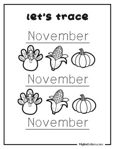 15 Free Printable November Coloring Pages for Kids