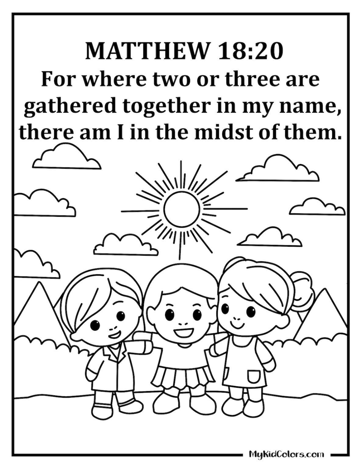 15 Bible Verse Coloring Pages for Kids | Free Scripture Printables