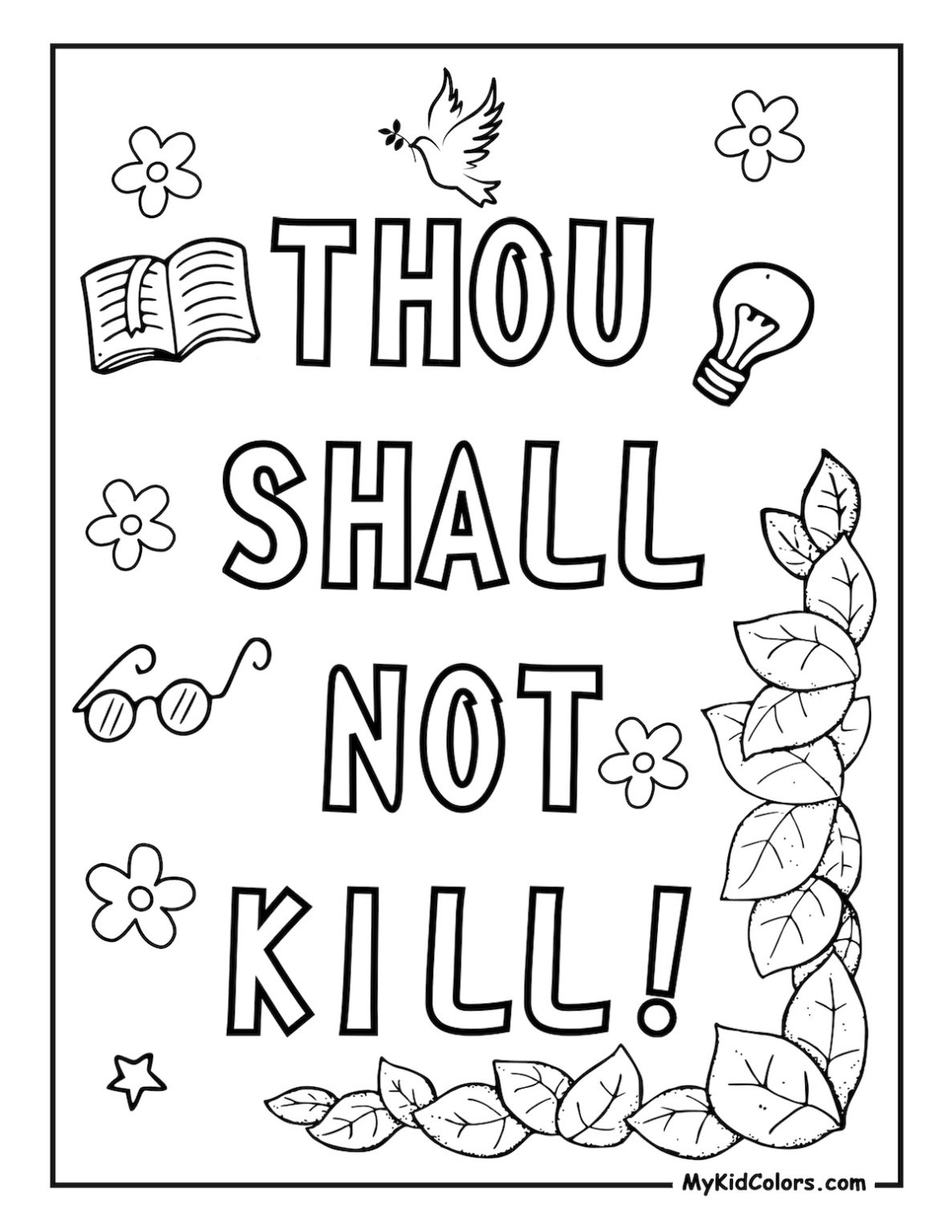 15 Ten Commandments Coloring Pages | Free Bible Printables for Kids
