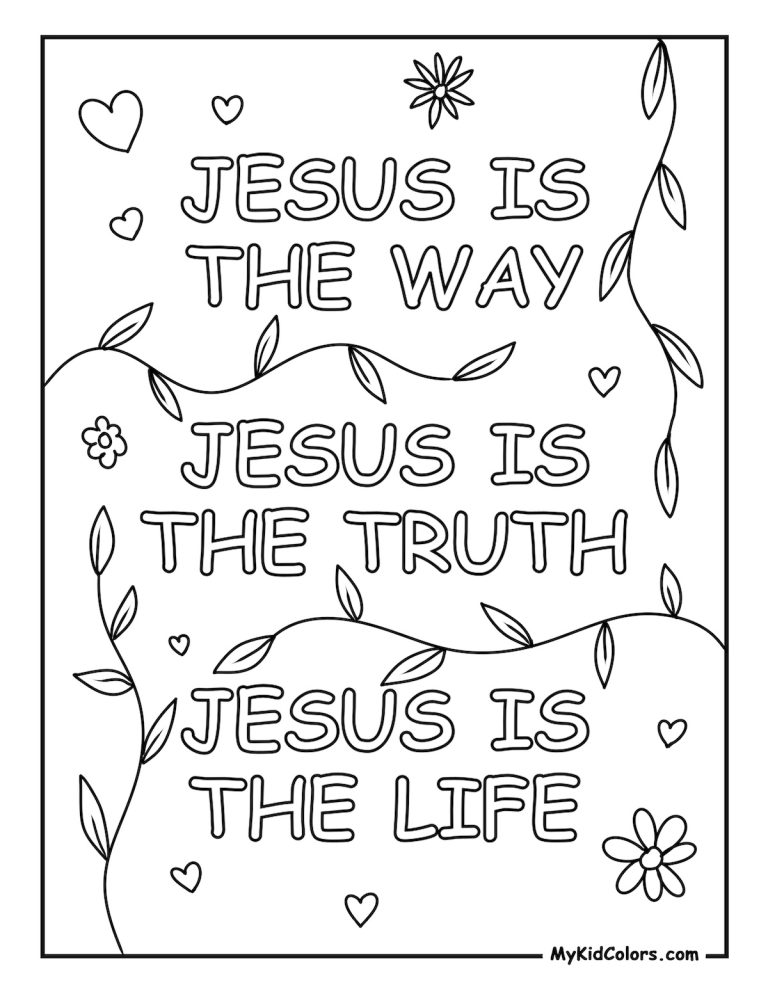 15 Jesus Coloring Pages | Free Bible Printables for Kids