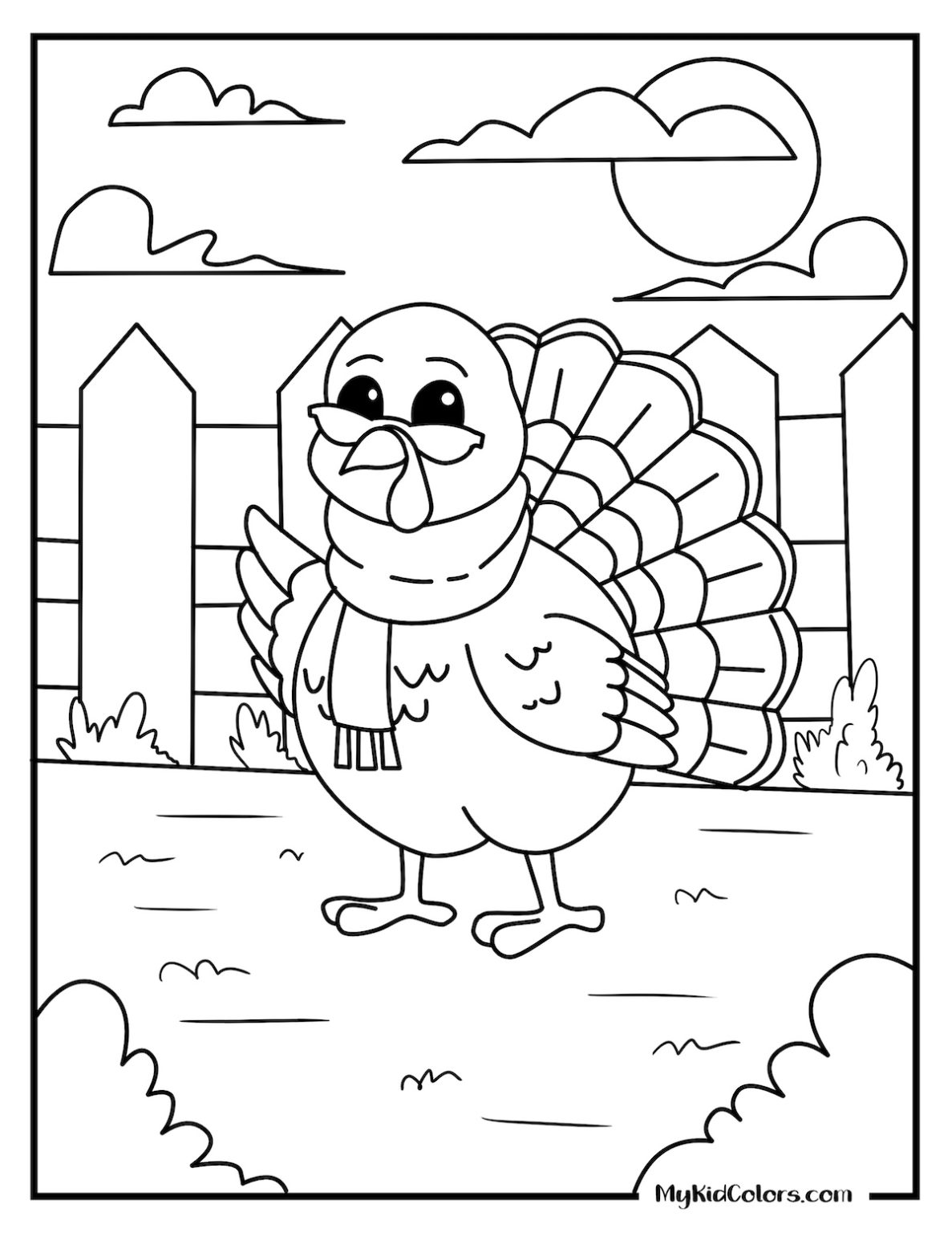 15 Free Turkey Coloring Pages | Fun Thanksgiving Printables