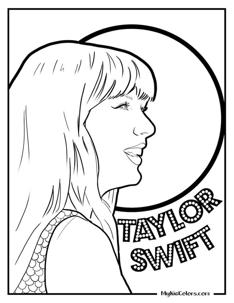 15 Free Taylor Swift Coloring Pages for Fans Kids and Adults