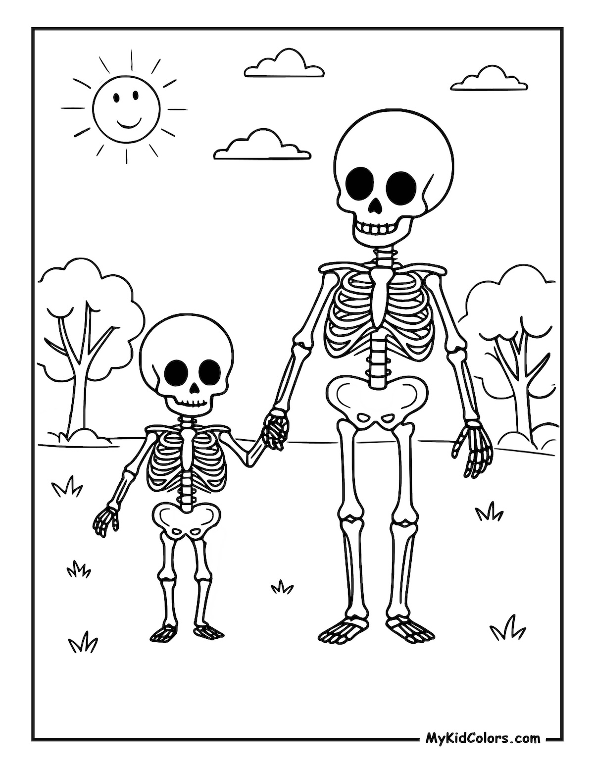 15 Skeleton Coloring Pages – Spooky, Creative & Free Designs for Kids