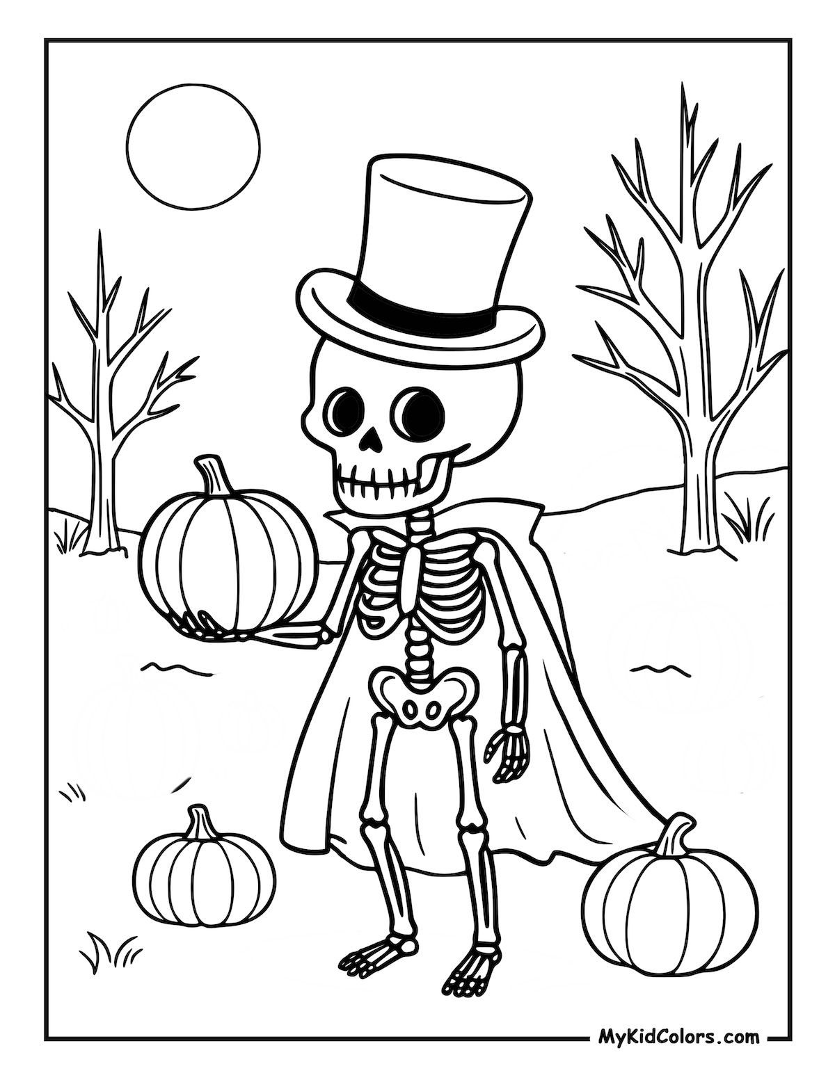 15 Skeleton Coloring Pages – Spooky, Creative & Free Designs for Kids