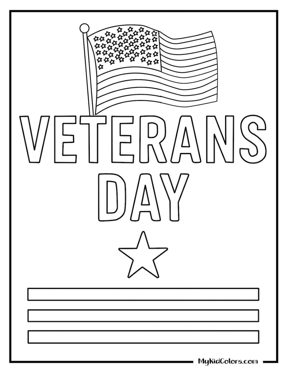 15 Free Veterans Day Coloring Page Sheets You Can Print