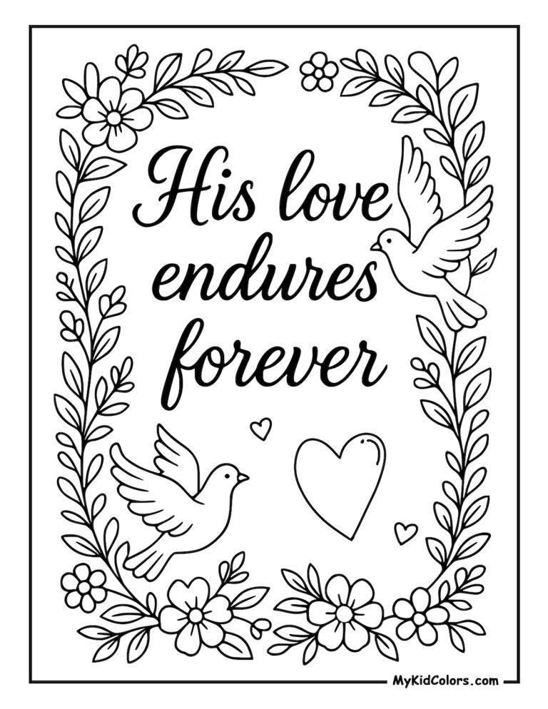 15 Psalms Coloring Pages Filled with Scripture & Encouragement for Kids
