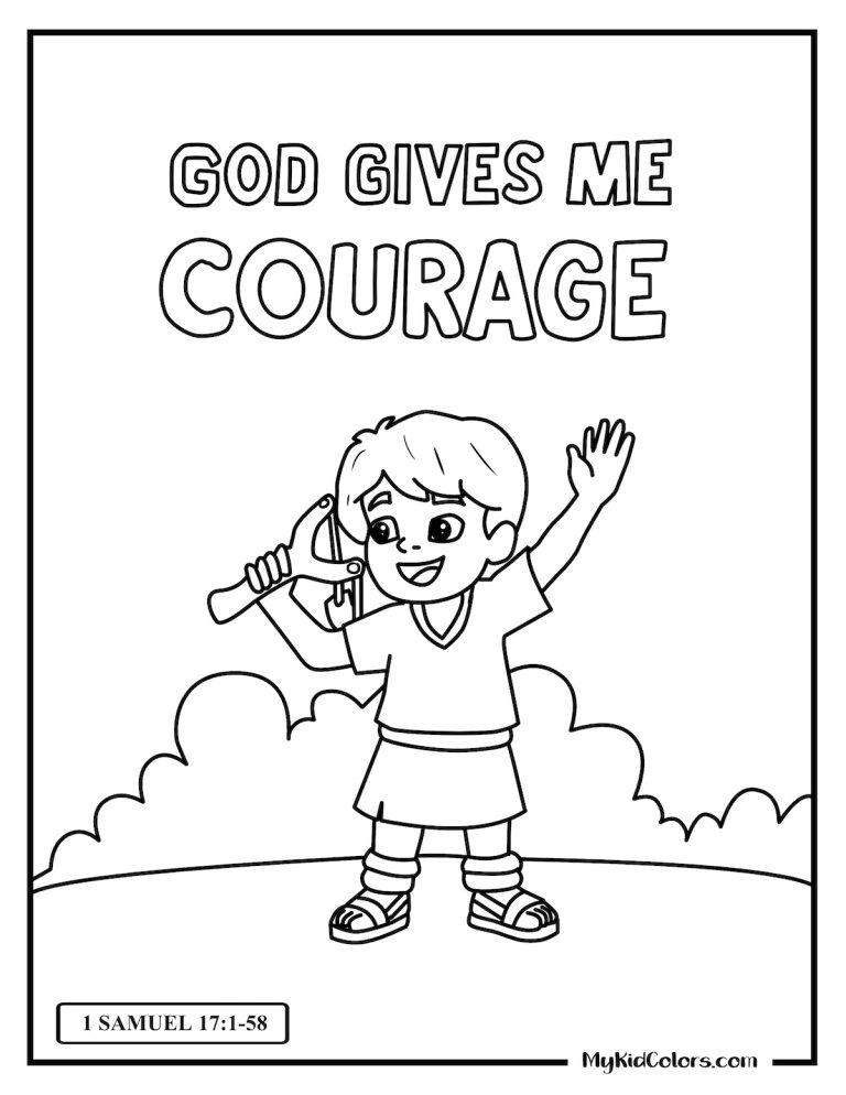 15 David and Goliath Coloring Pages | Faith, Courage & the Power of God