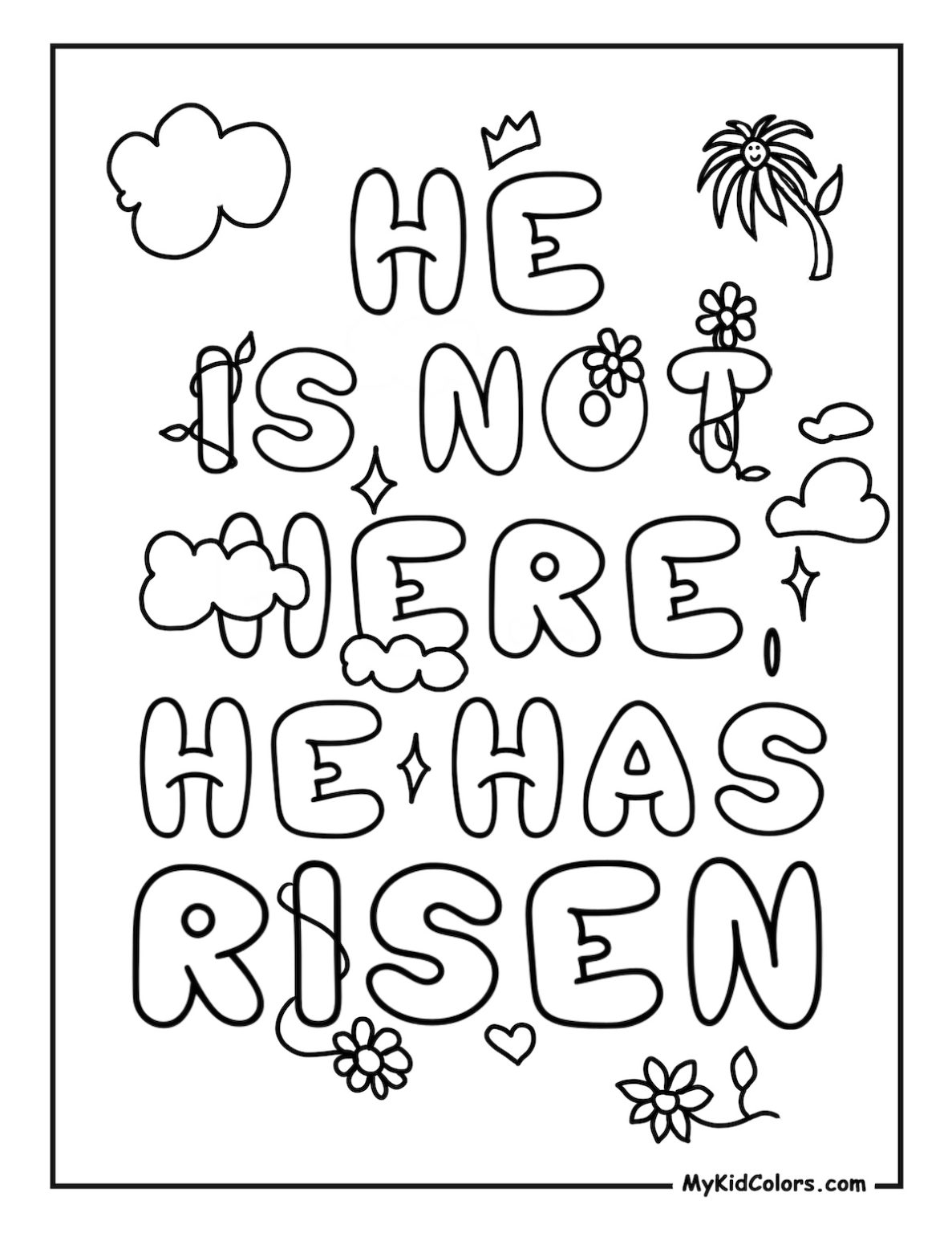 15 Resurrection Coloring Pages | He Is Risen, The Cross & Easter Story ...
