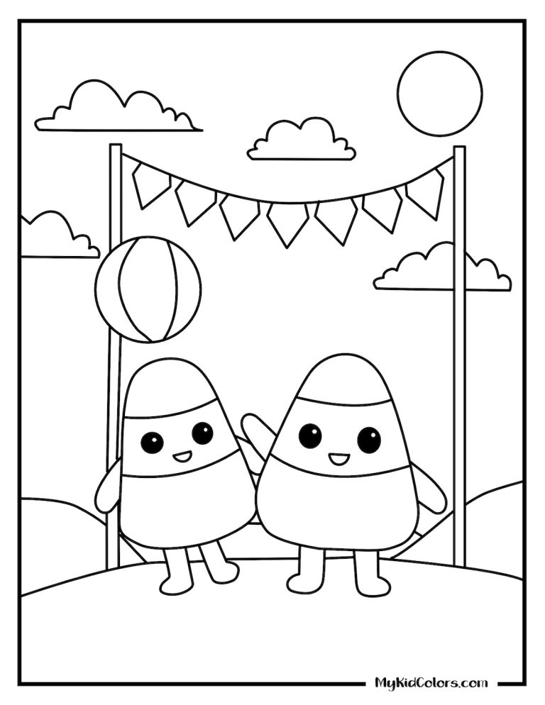 15 Free Candy Corn Coloring Pages | Free Cute Halloween Printables