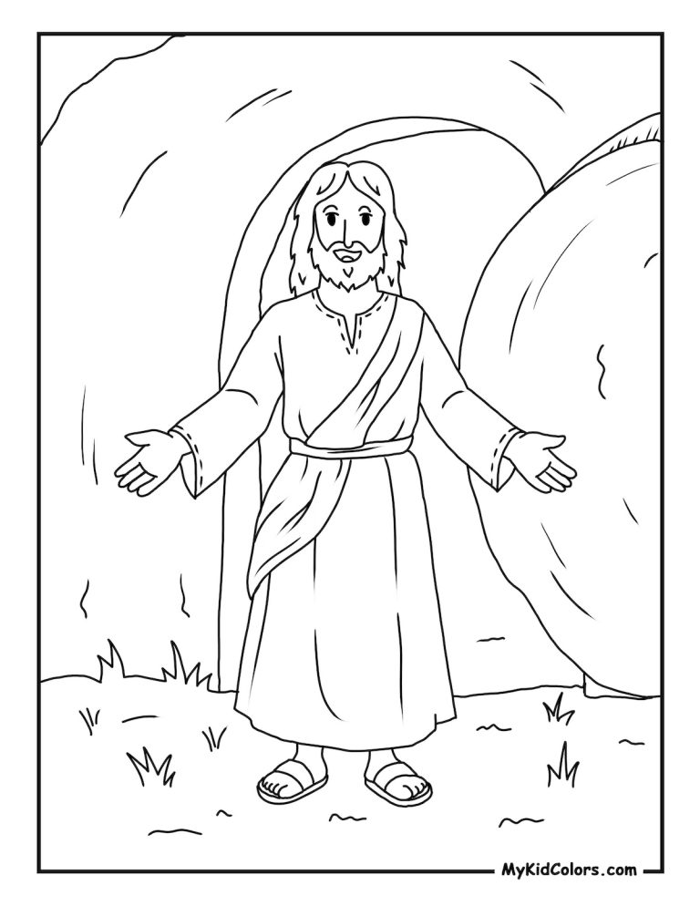 15 Resurrection Coloring Pages | He Is Risen, The Cross & Easter Story ...