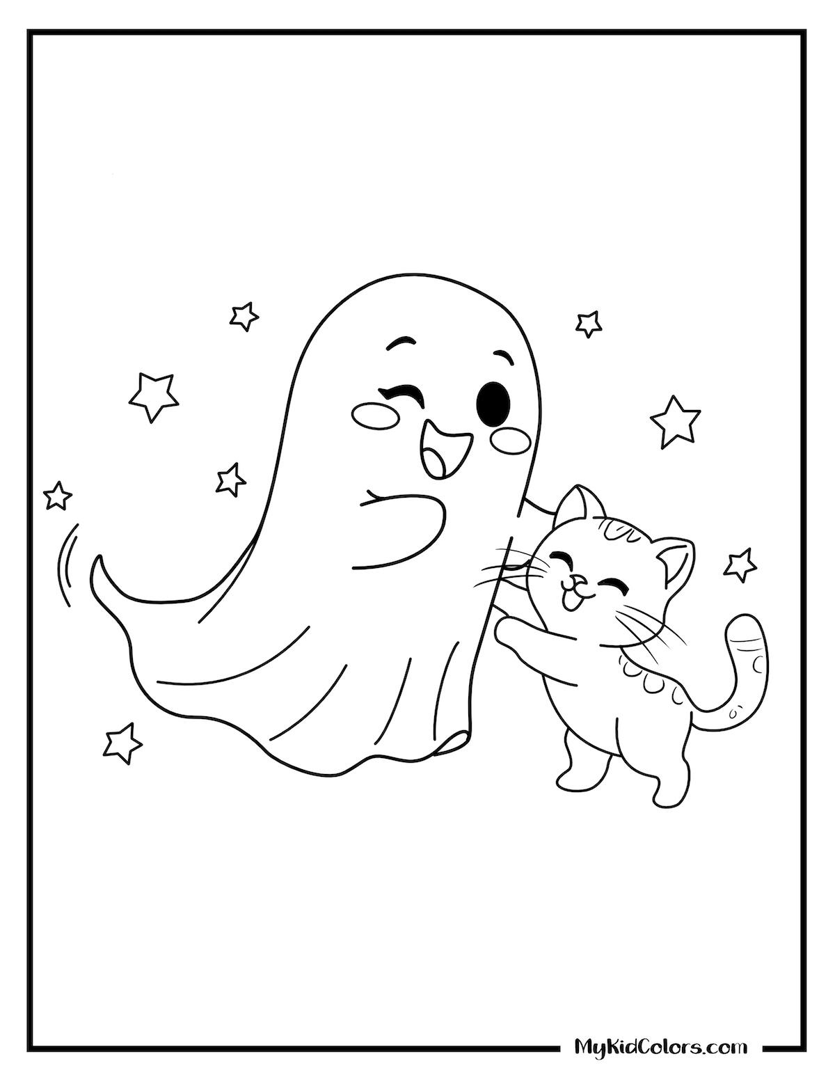 15 Free Ghost Coloring Pages for Kids & Halloween Fans