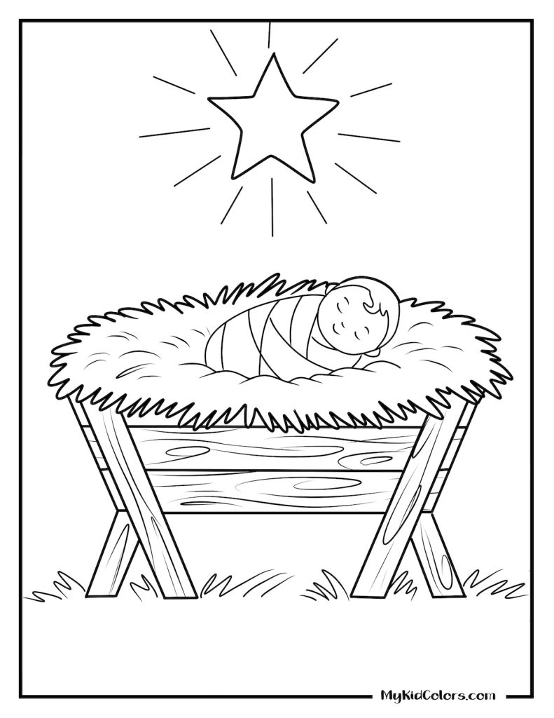 15 Free Baby Jesus Coloring Pages (Free PDF Printables)