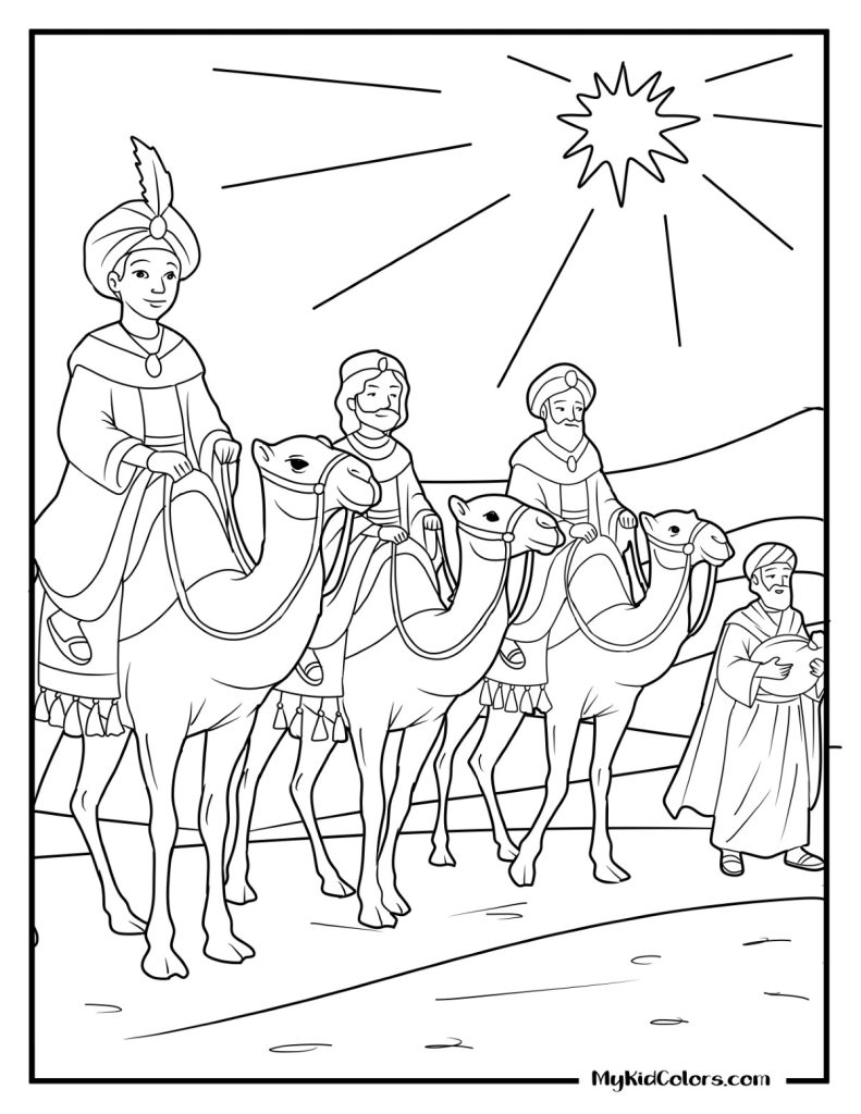 15 Free Three Wise Men Coloring Page (Free PDF Printables)