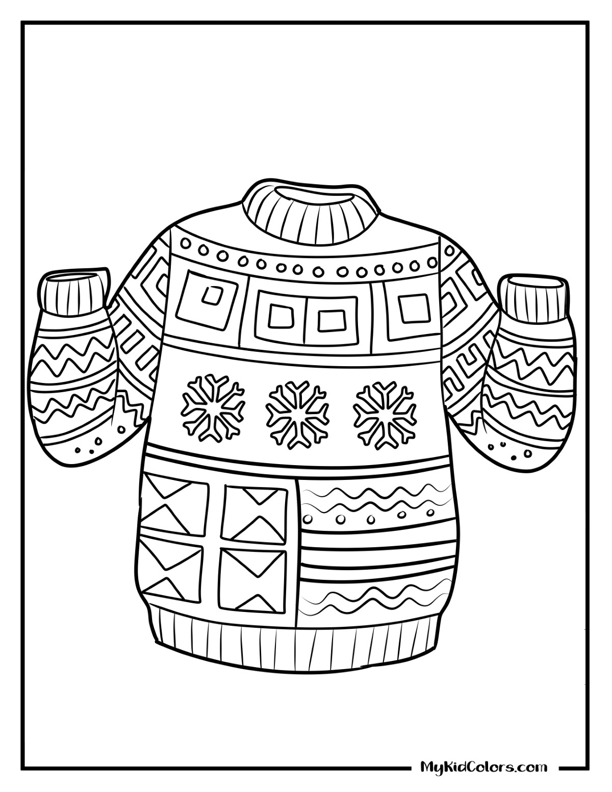 15 Free Ugly Sweater Coloring Page Bundle (Printable PDF)