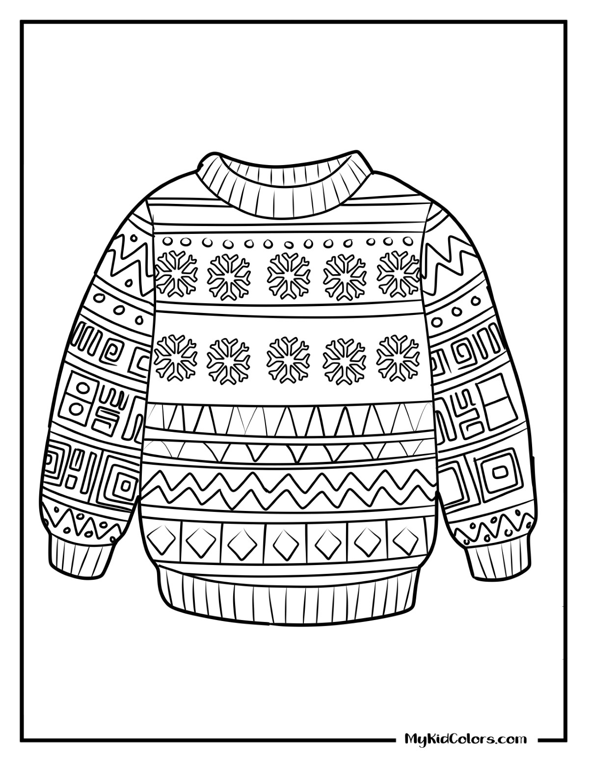15 Free Ugly Sweater Coloring Page Bundle (Printable PDF)