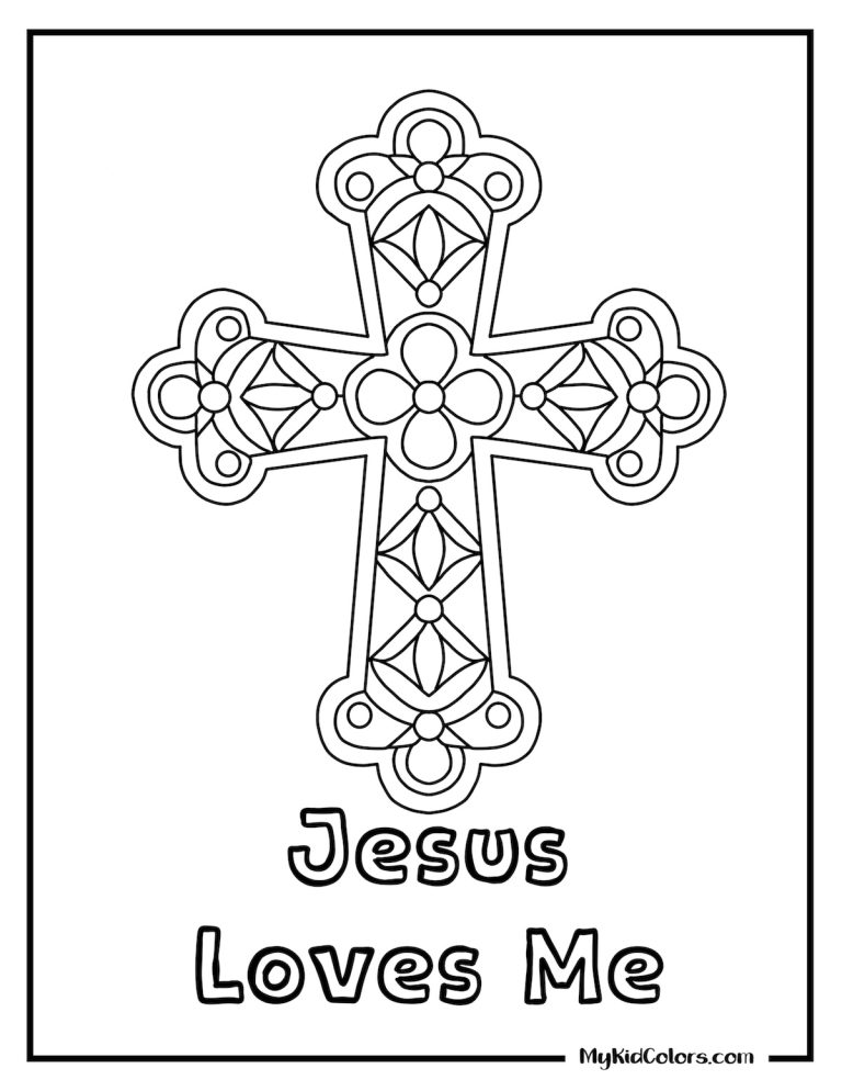 15 Free Jesus Loves Me Coloring Pages (Free PDF Printables)