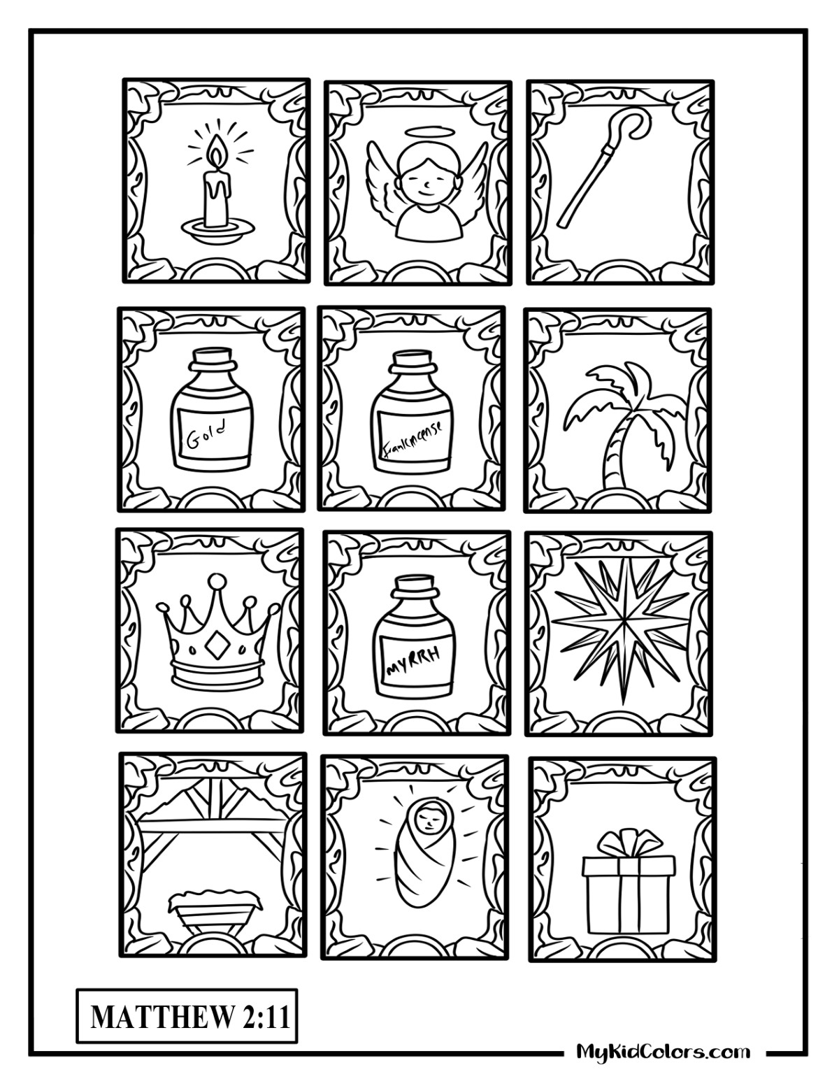 15 Free Advent Calendar Coloring Page Printables (PDF Set)