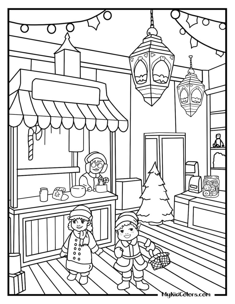 15 North Pole Coloring Pages for Kids (Free PDF Printables)