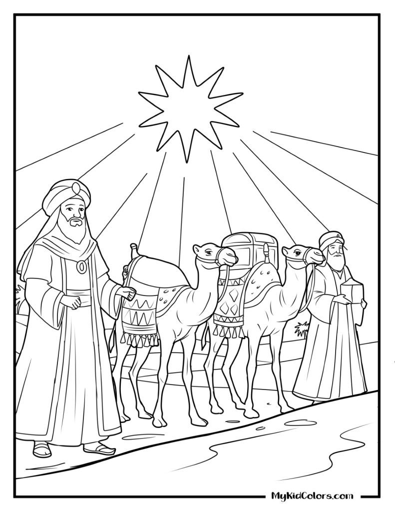 15 Free Three Wise Men Coloring Page (Free PDF Printables)