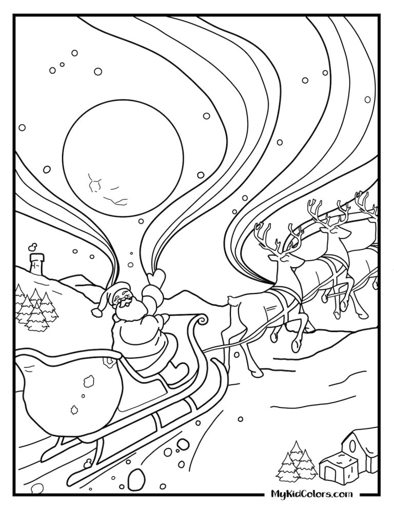 15 North Pole Coloring Pages for Kids (Free PDF Printables)