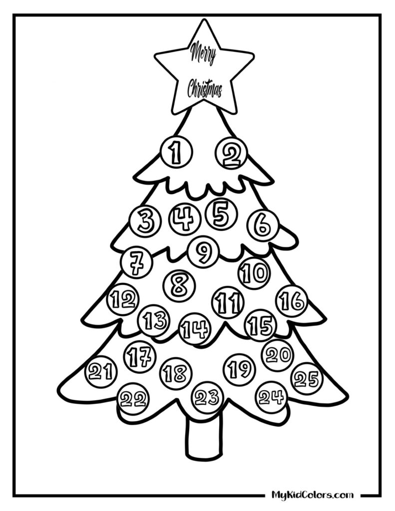15 Free Christmas Countdown Coloring Pages (PDF Pack)