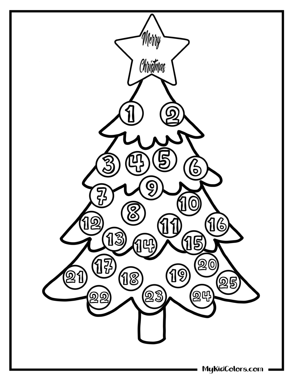 15 Free Christmas Countdown Coloring Pages (PDF Pack)