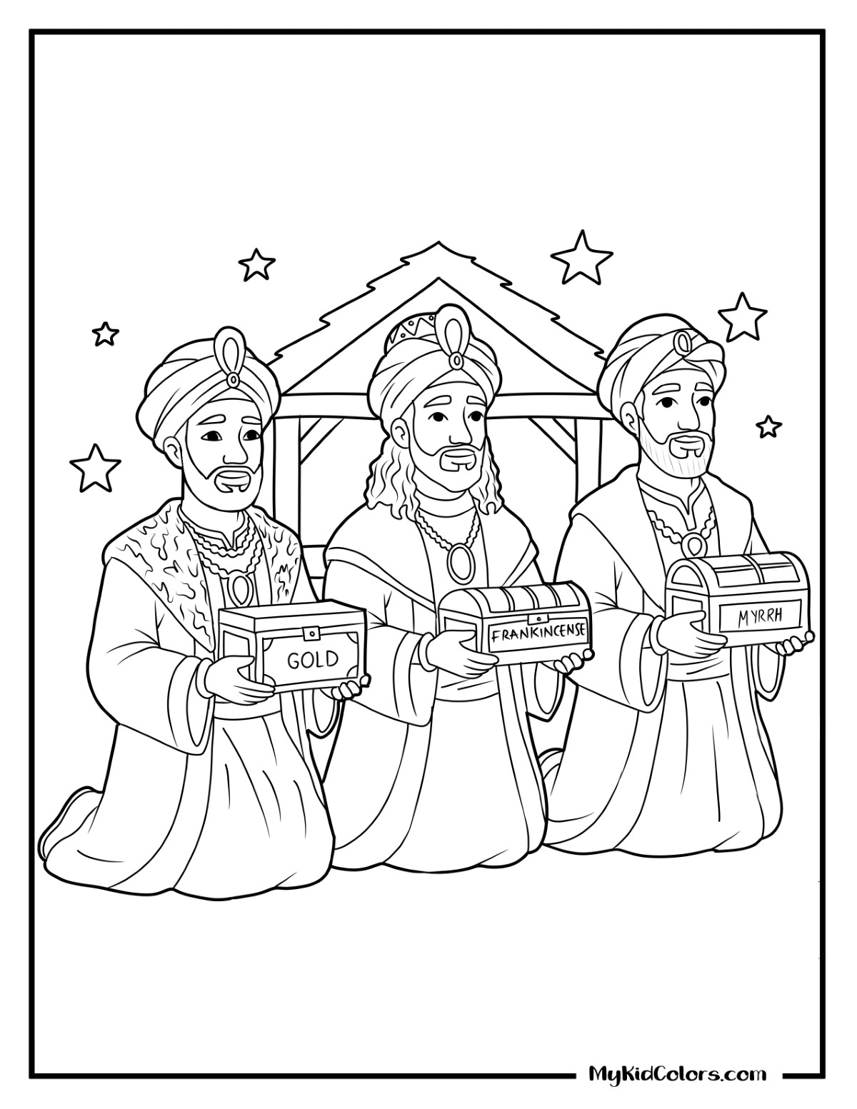 15 Free Three Wise Men Coloring Page (Free PDF Printables)