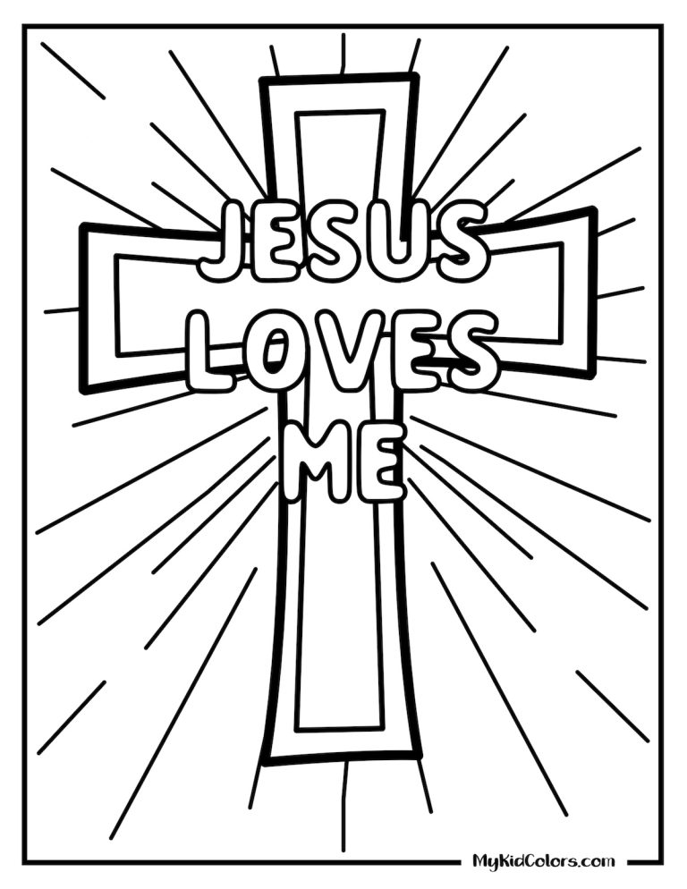 15 Free Jesus Loves Me Coloring Pages (Free PDF Printables)