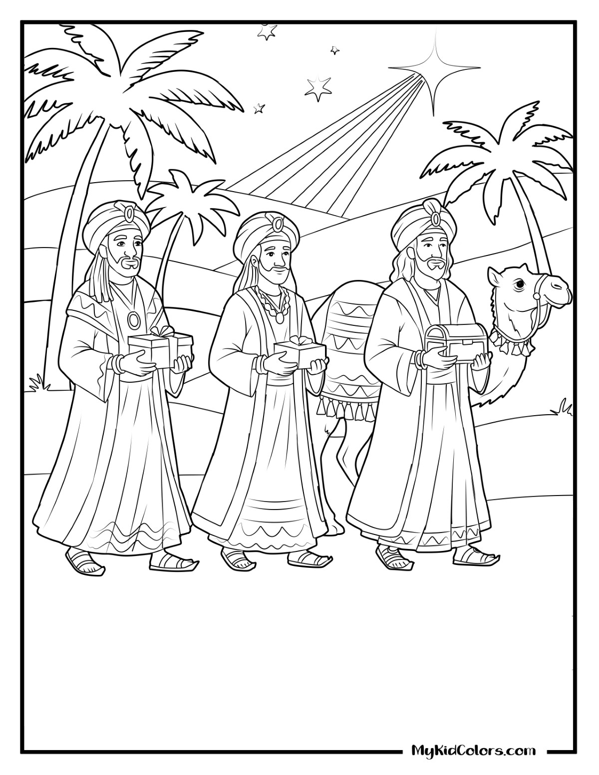 15 Free Three Wise Men Coloring Page (Free PDF Printables)