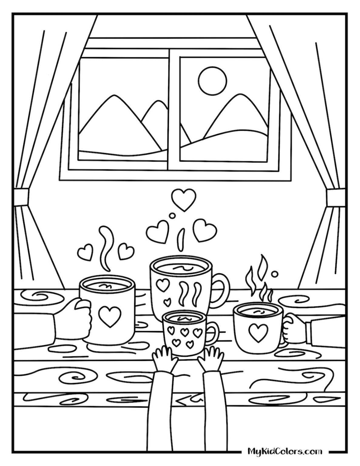 15 Free Hot Cocoa Coloring Page Bundle (Printable PDF)