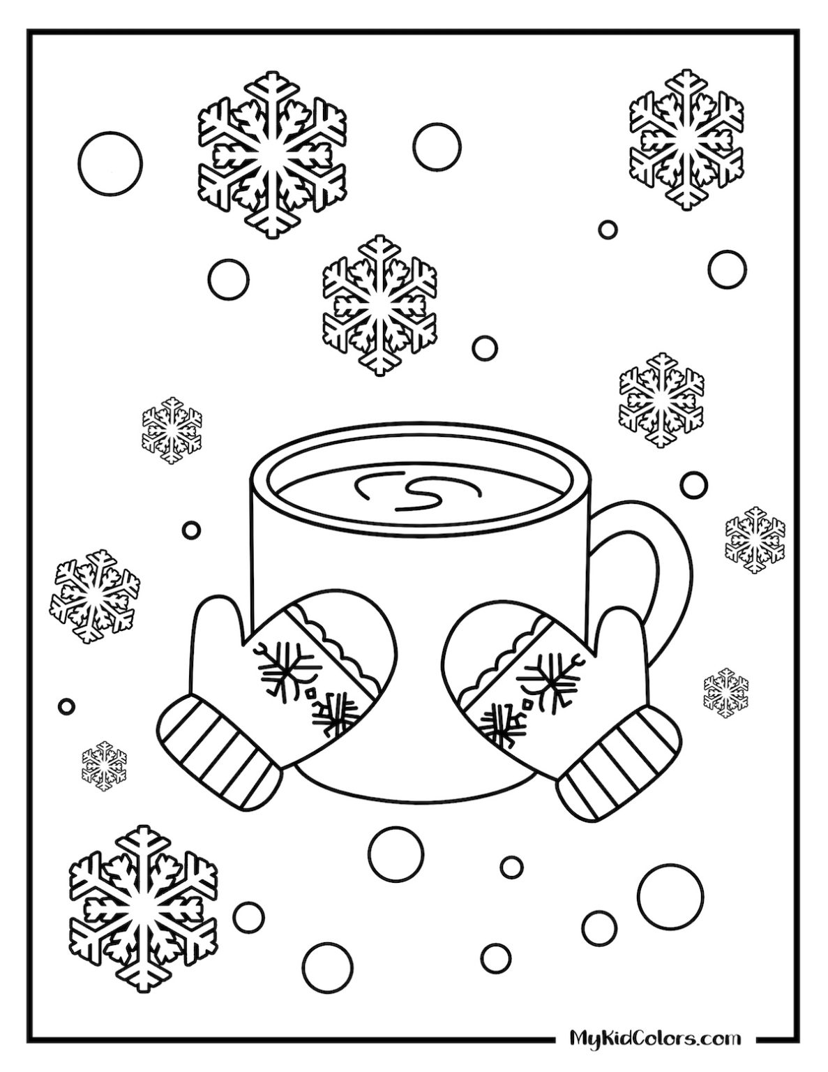 15 Free Hot Cocoa Coloring Page Bundle (Printable PDF)