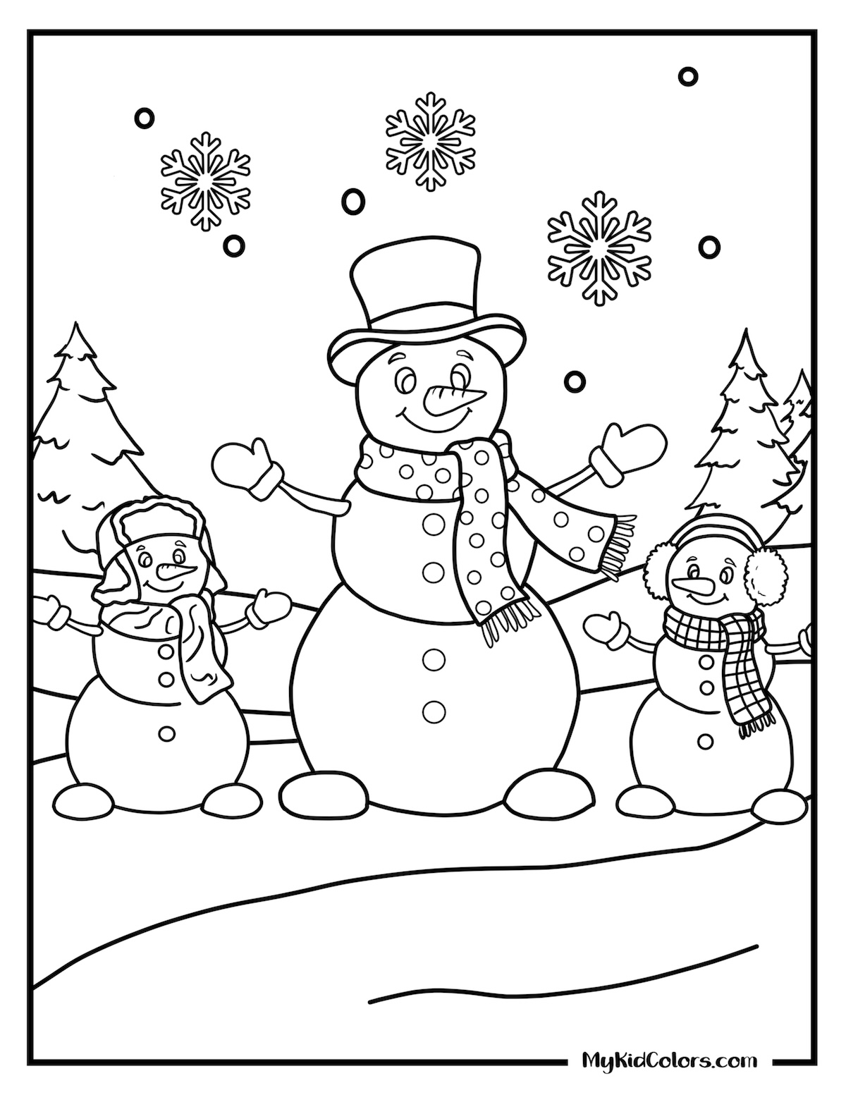15 Free Snowman Coloring Pages (Free PDF Printables)