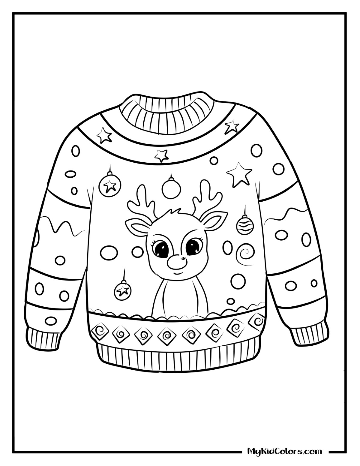 15 Free Ugly Sweater Coloring Page Bundle (Printable PDF)
