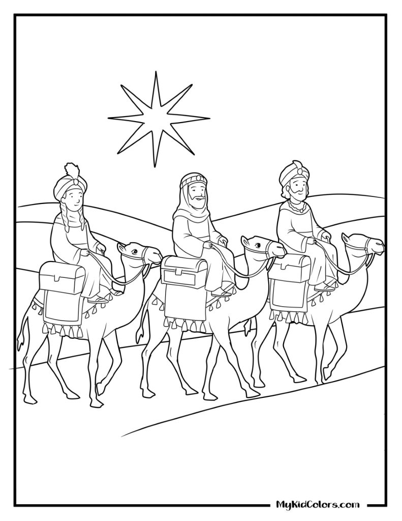 15 Free Three Wise Men Coloring Page (Free PDF Printables)