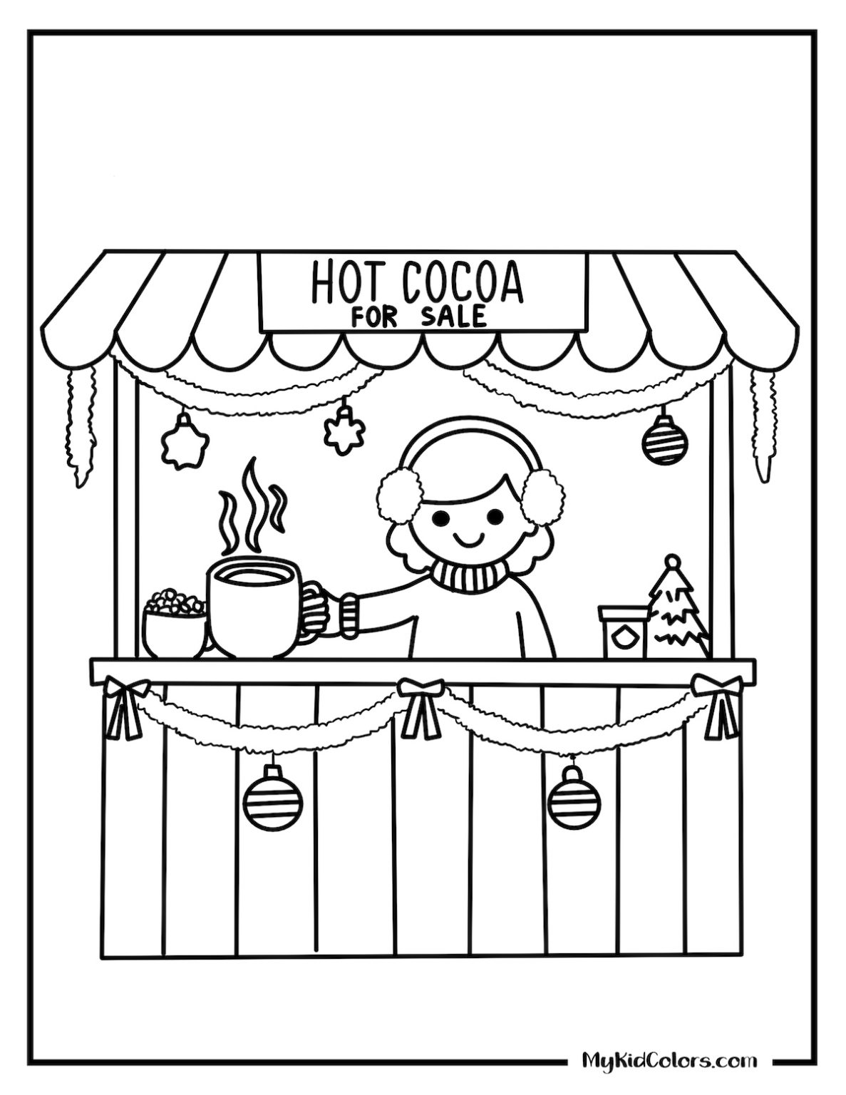 15 Free Hot Cocoa Coloring Page Bundle (Printable PDF)