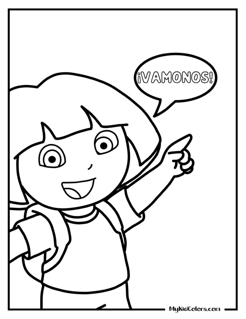 15 Free Dora the Explorer Coloring Pages (PDF Printable Set)