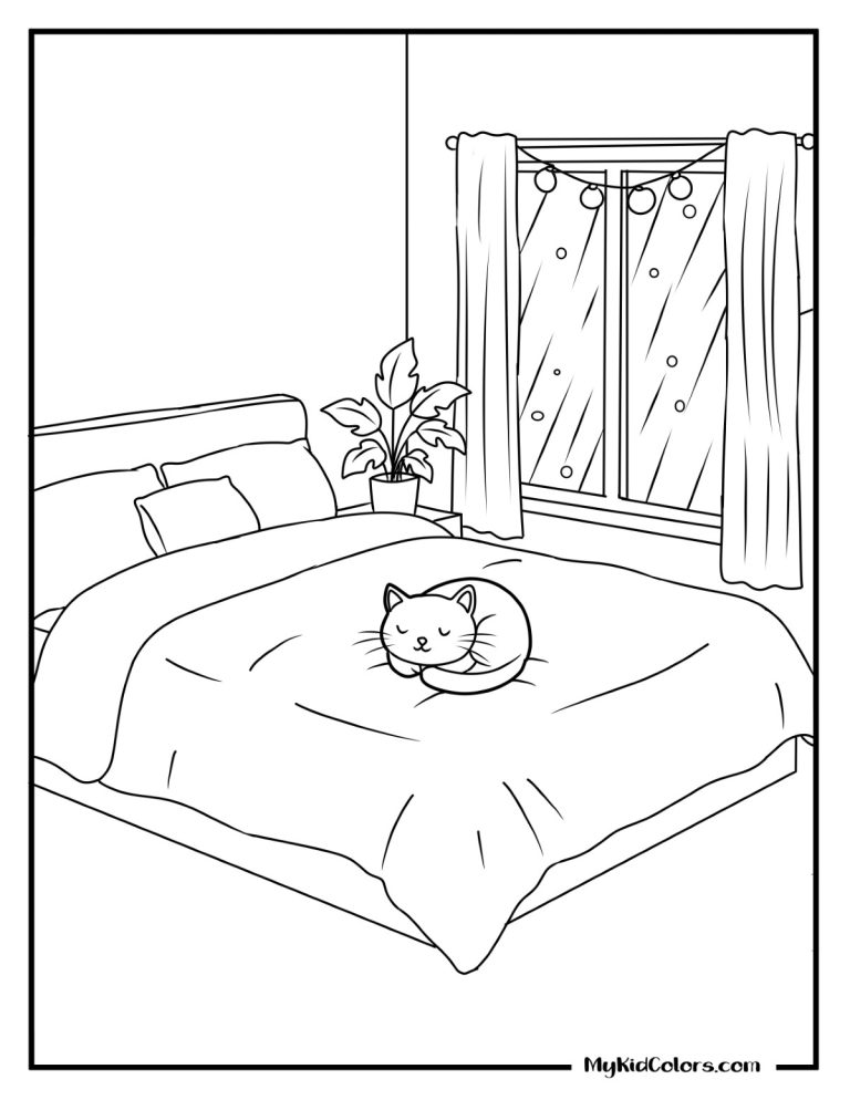 15 Free Cozy Coloring Pages (Hand-Drawn PDF Printables)