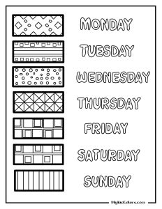 15 Free Days of the Week Coloring Pages (Free PDF Printables)