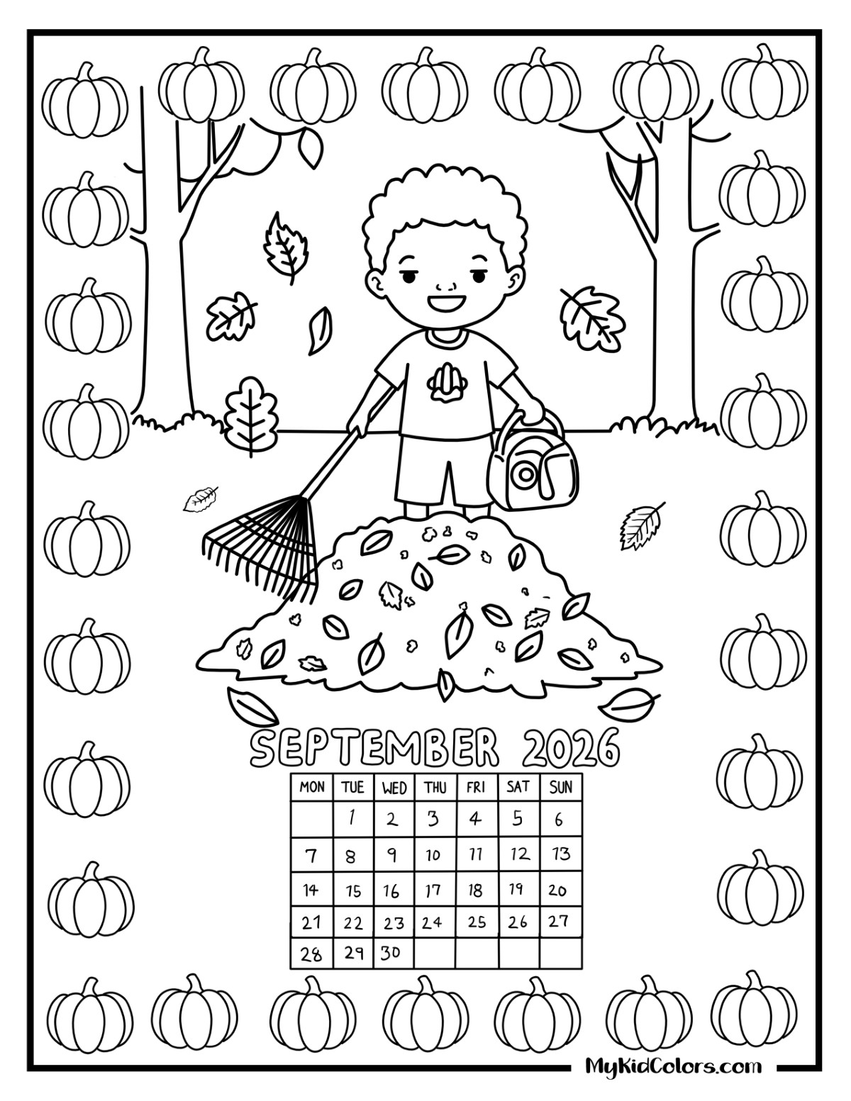 15 Free 2026 Calendar Coloring Pages (PDF Printables)