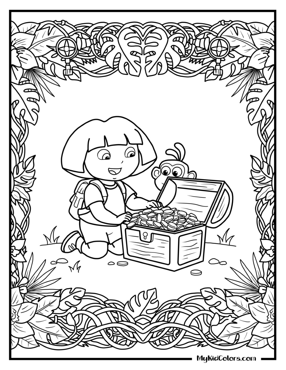 15 Free Dora the Explorer Coloring Pages (PDF Printable Set)