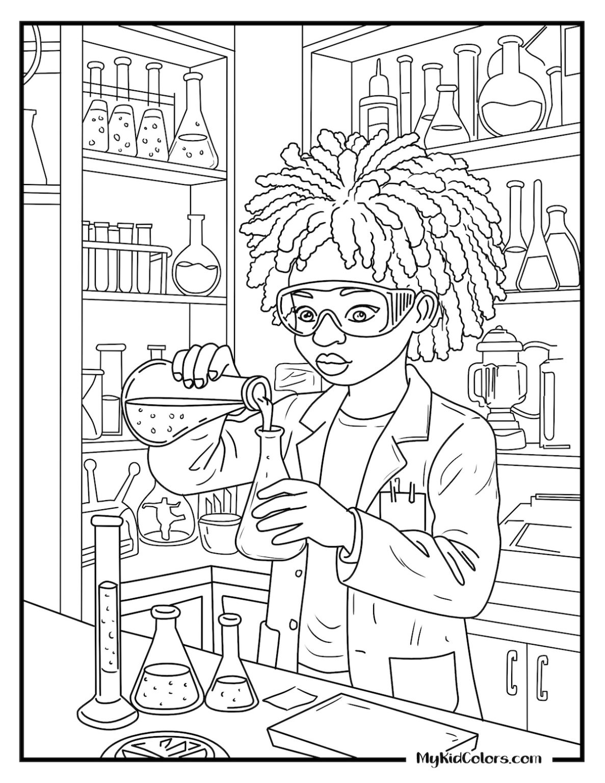 15 Free Science Coloring Pages (Free PDF Printables)