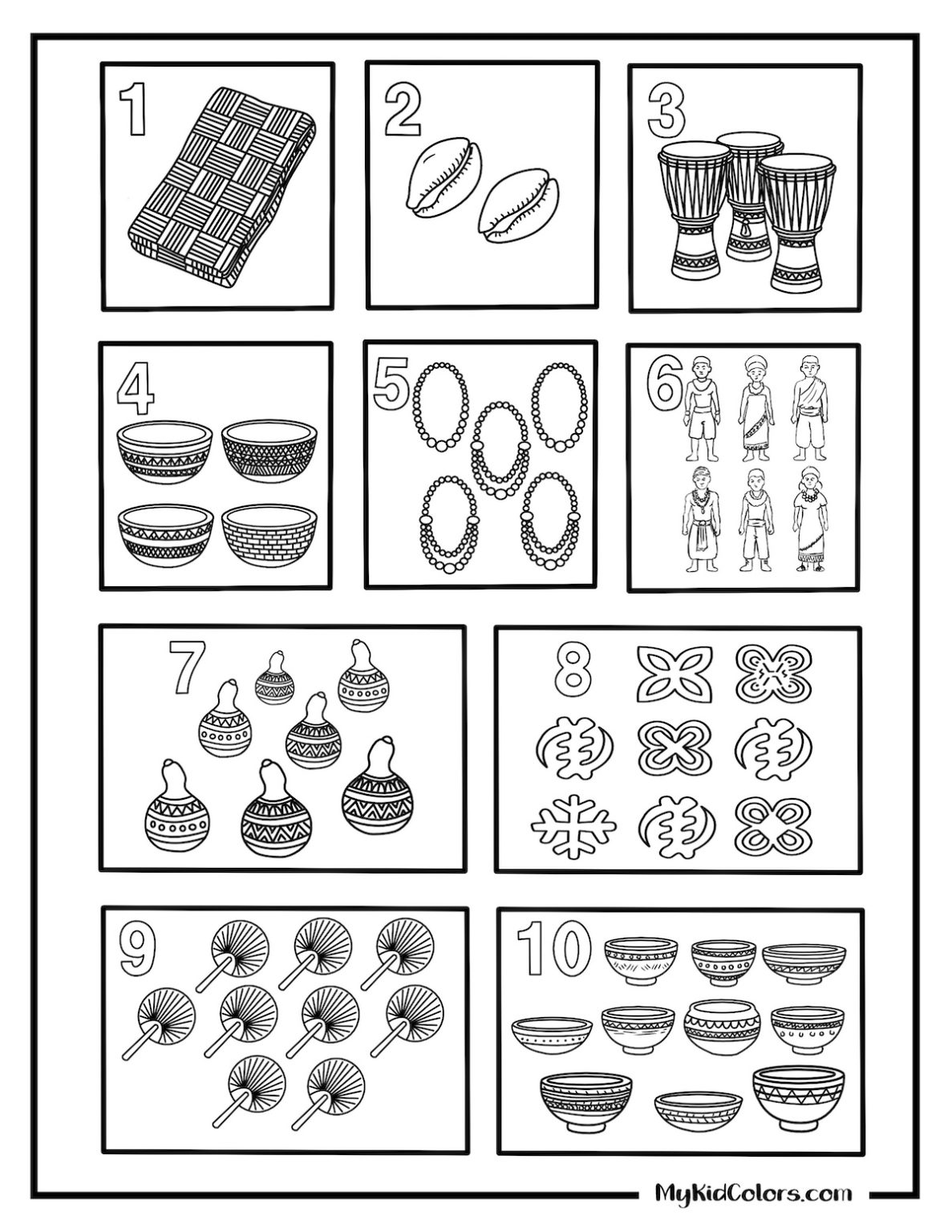 15 Free Numbers Coloring Pages 1-10 (Free PDF Printables)