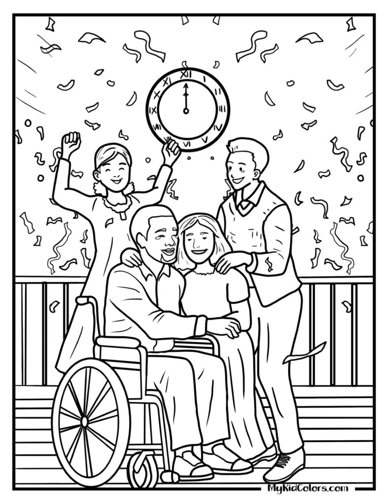 15 Free New Years Eve Coloring Pages (PDF Printables)