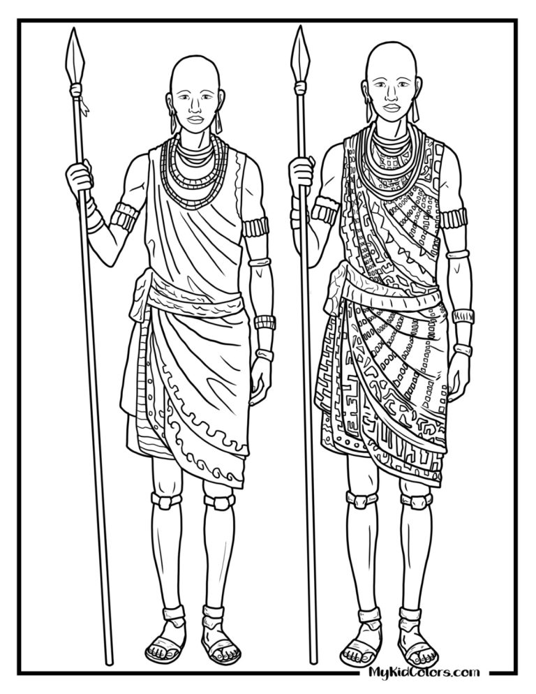 15 Free African Coloring Pages for Kids (Free PDF Printable)