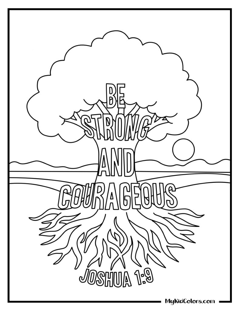 15 Free Joshua 1:9 Coloring Page Collection (PDF Printables)
